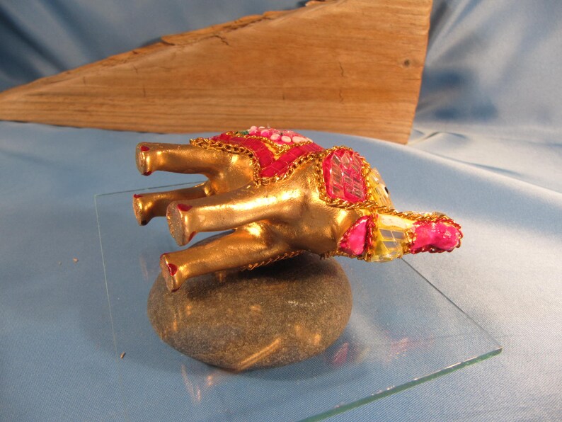 MINIATURE ELEPHANT, Mirrored and Decorated Elephant From India ...