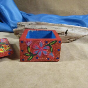 MEXICAN FOLK ART, Miniature Mexican Trinket Box, Handmade Mexican ...