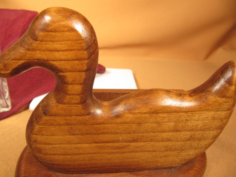 WOOD DUCK DESK Accessory Handmade Pine Mallard Duck Made of - Etsy