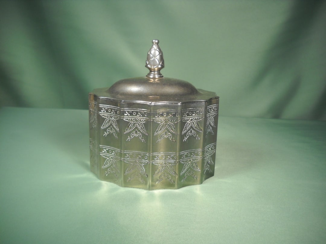 GODINGER SILVERPLATE CONTAINER With Lid and Velvet Lining, Godinger ...