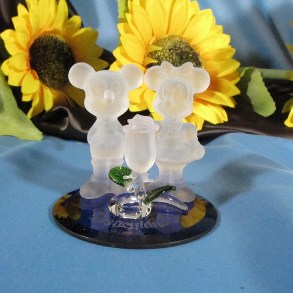 Glass Figurine Mickey Mouse - Etsy