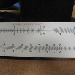 KEUFFEL and ESSER SLIDE Rule Wooden Ruler, Antique Ruler, Solid Wood ...
