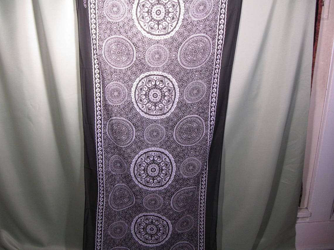 VINTAGE LADIES BAHARI Black Scarf With Cloth Drawstring | Etsy