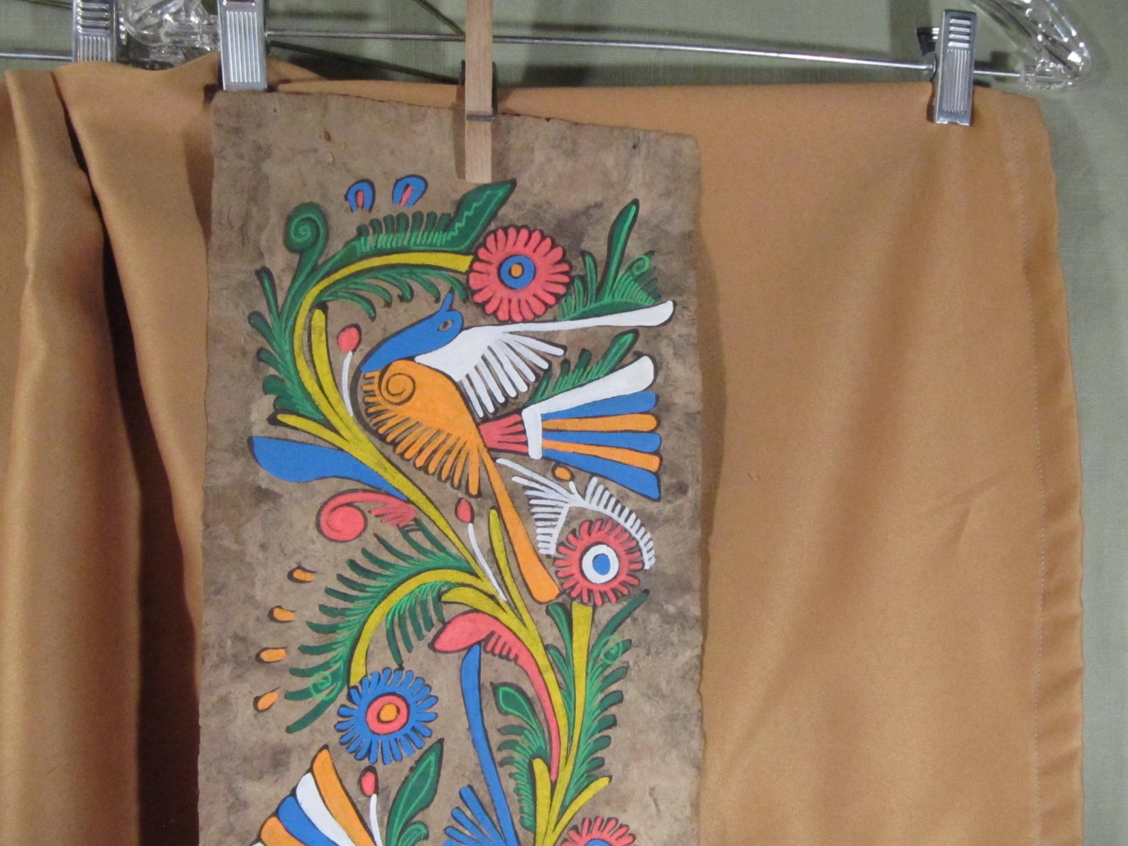 Vintage Amate Mexican Folk Art Painting Neon Colors With - Etsy