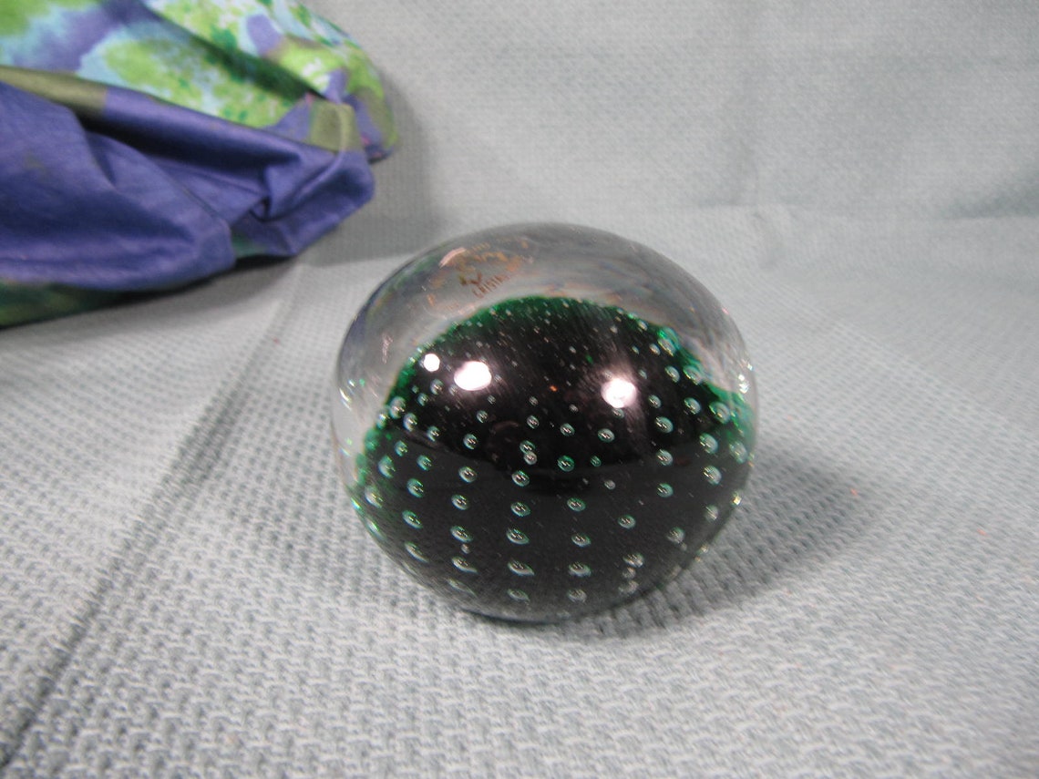 MURANO GLASS PAPERWEIGHT Arte Murano Cristal Marygreen Ocean - Etsy