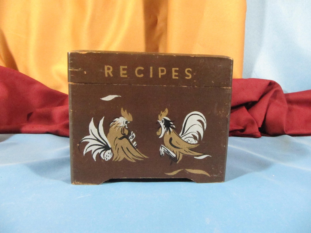 INDEX FILE BOX, Standard Specialty Finest Made in Japan Antique Wood ...