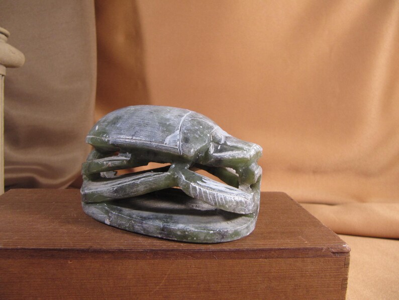 SCARAB of STONE, Antique Reproduction Direct From Egypt, Antique Scrab ...