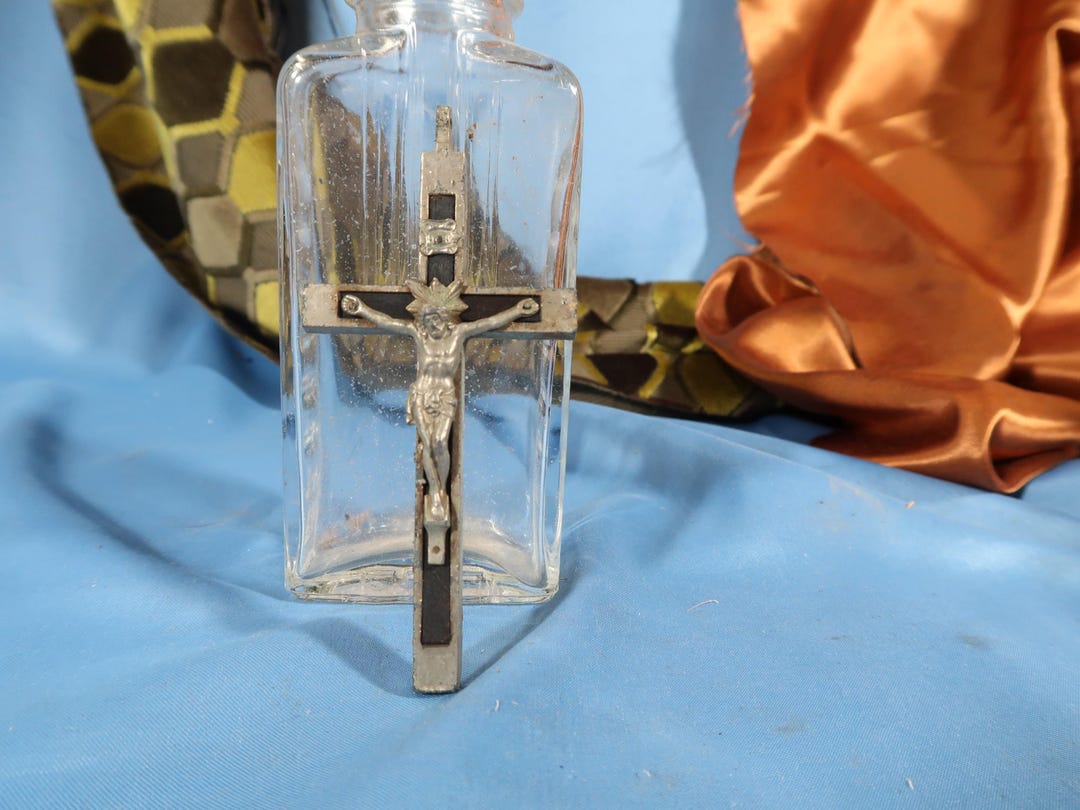 PECTORAL CRUCIFIX Made of Leather Wood and Pewter, Nun Priest Mink ...