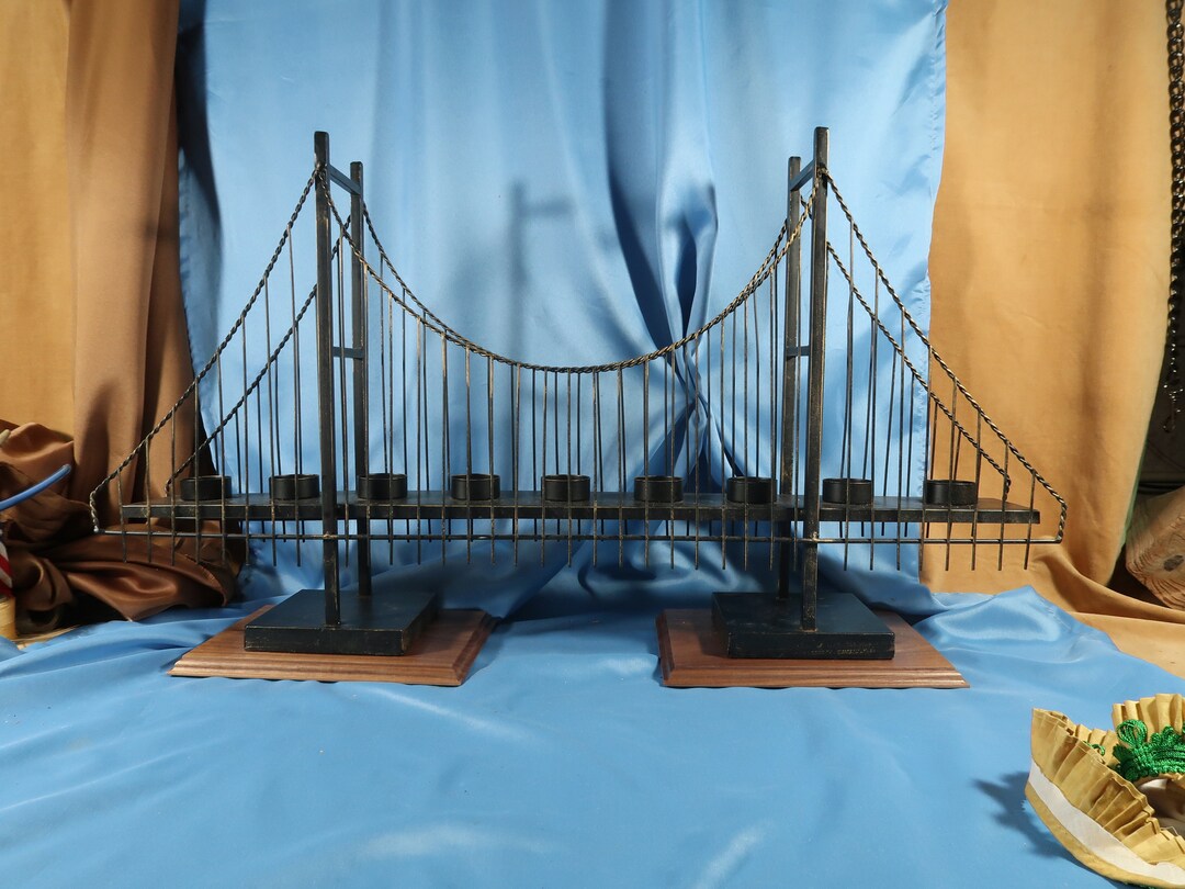 GOLDEN GATE BRIDGE Replica 31 Inch Wide Metal Sculpture, Hanukkah ...