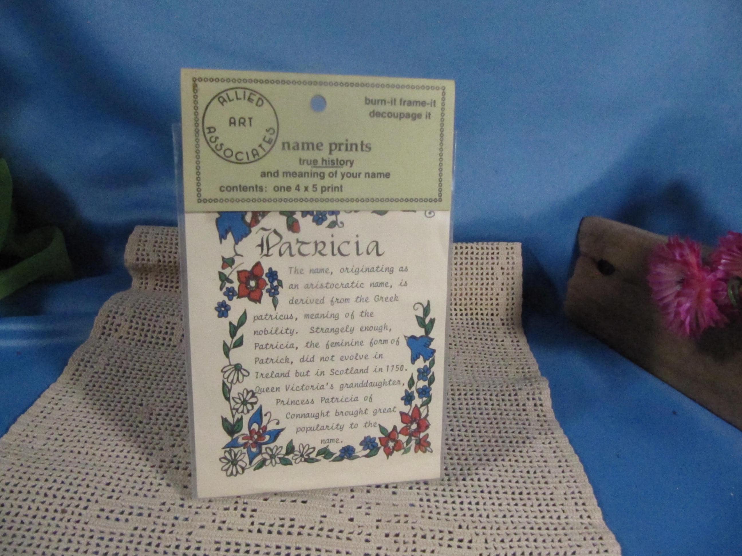 PATRICIA CALIGRAPHY NAME Print, History of the Name Patricia,new Old ...