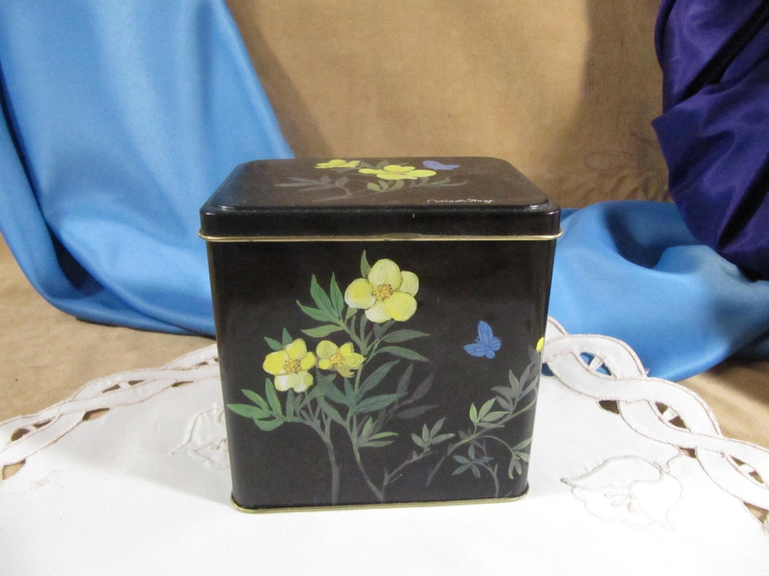 ENGLISH CANDY TIN Mads Stage Butterfly Tin Candy Box Antique Tin Box ...