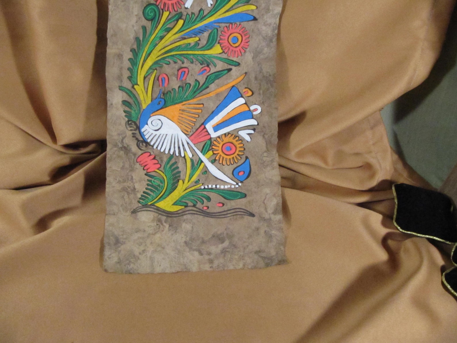 Vintage Amate Mexican Folk Art Painting Neon Colors With - Etsy