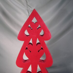 21 INCH CELTIC DESIGN Wood Sculpture, Red Wood One of a Kind Tree Like ...