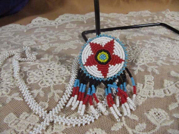 NATIVE AMERICAN VINTAGE Star Shield of Beads, Beadwor… - Gem