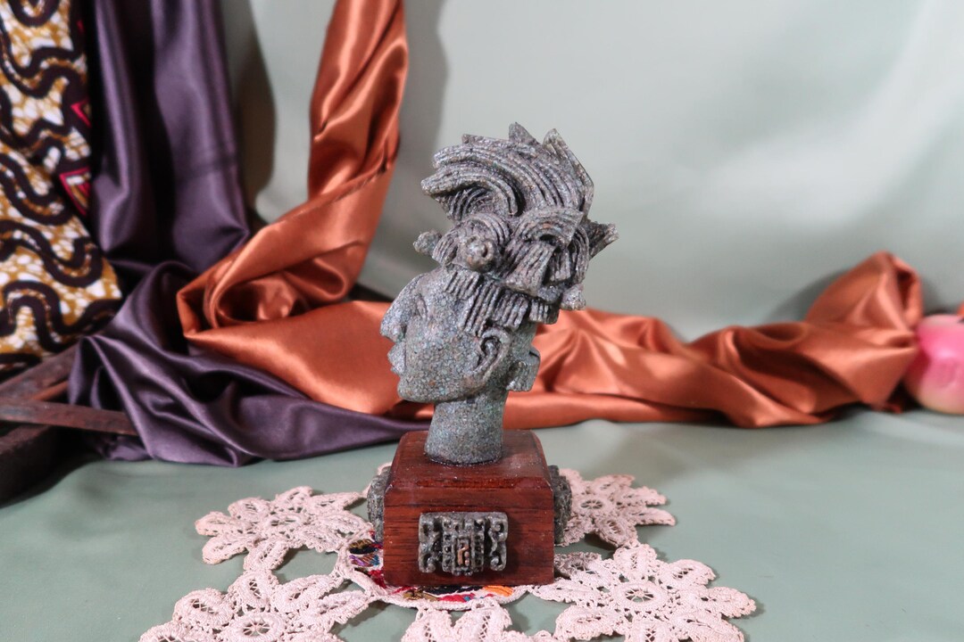 Cabeza De Palenque Mayan Aztec Head Bust, Vintage Reproduction - Etsy