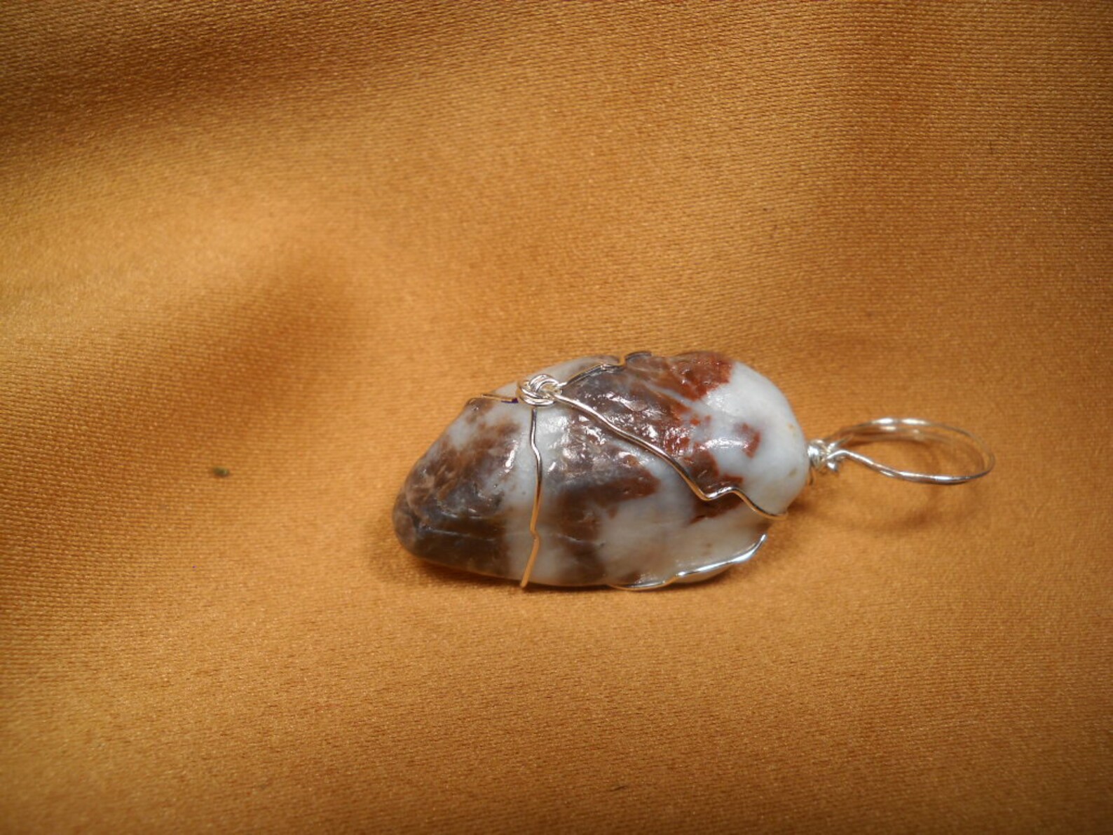 NATURAL STONE Wire Wrapped Silver Plate Wire | Etsy