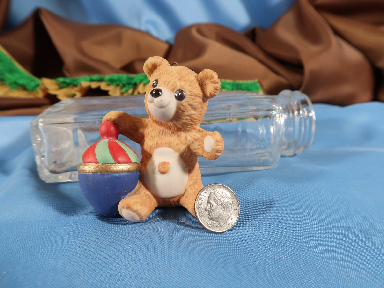 Hallmark Cards Ornament, Vintage Teddy Bear Figurine Ornament, Racoon ...