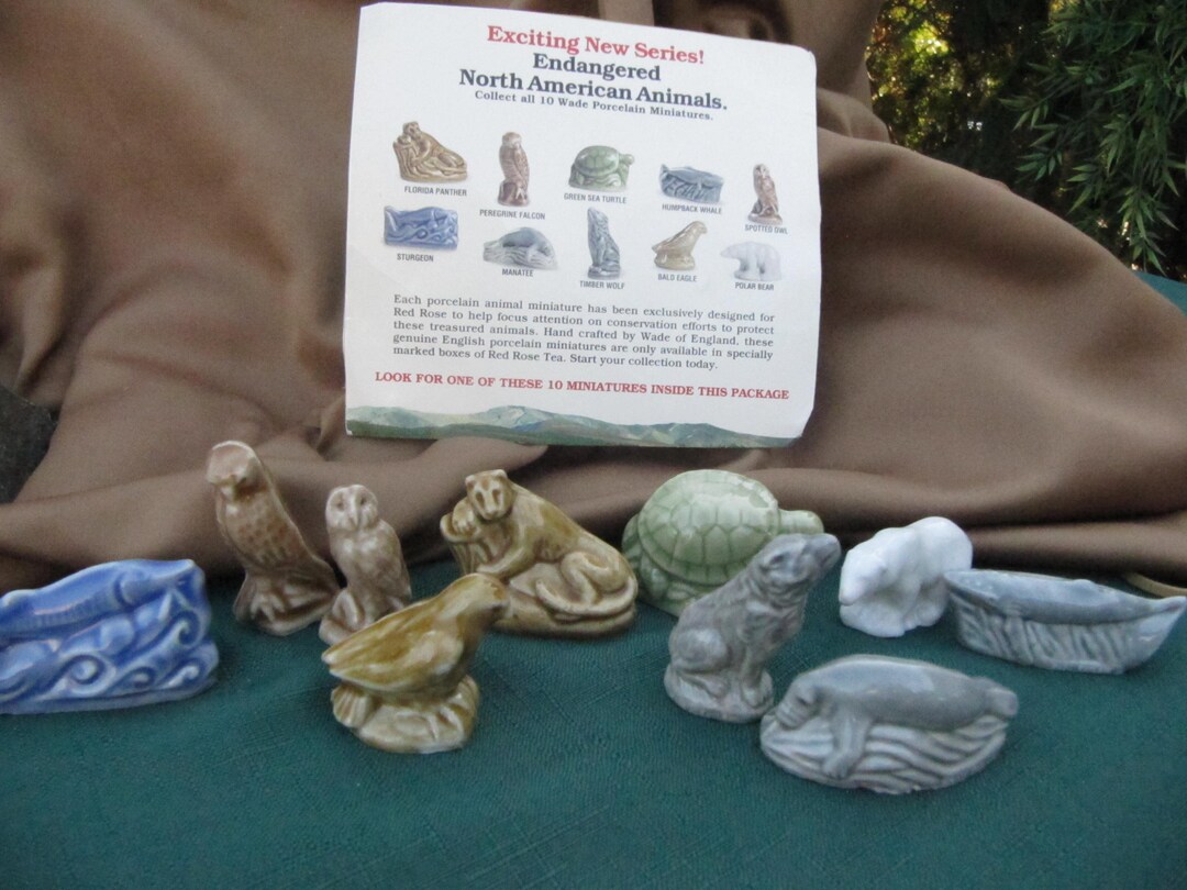 Vintage Wade Animals Set, Vintage Porcelain Mini Figurines, Wade ...