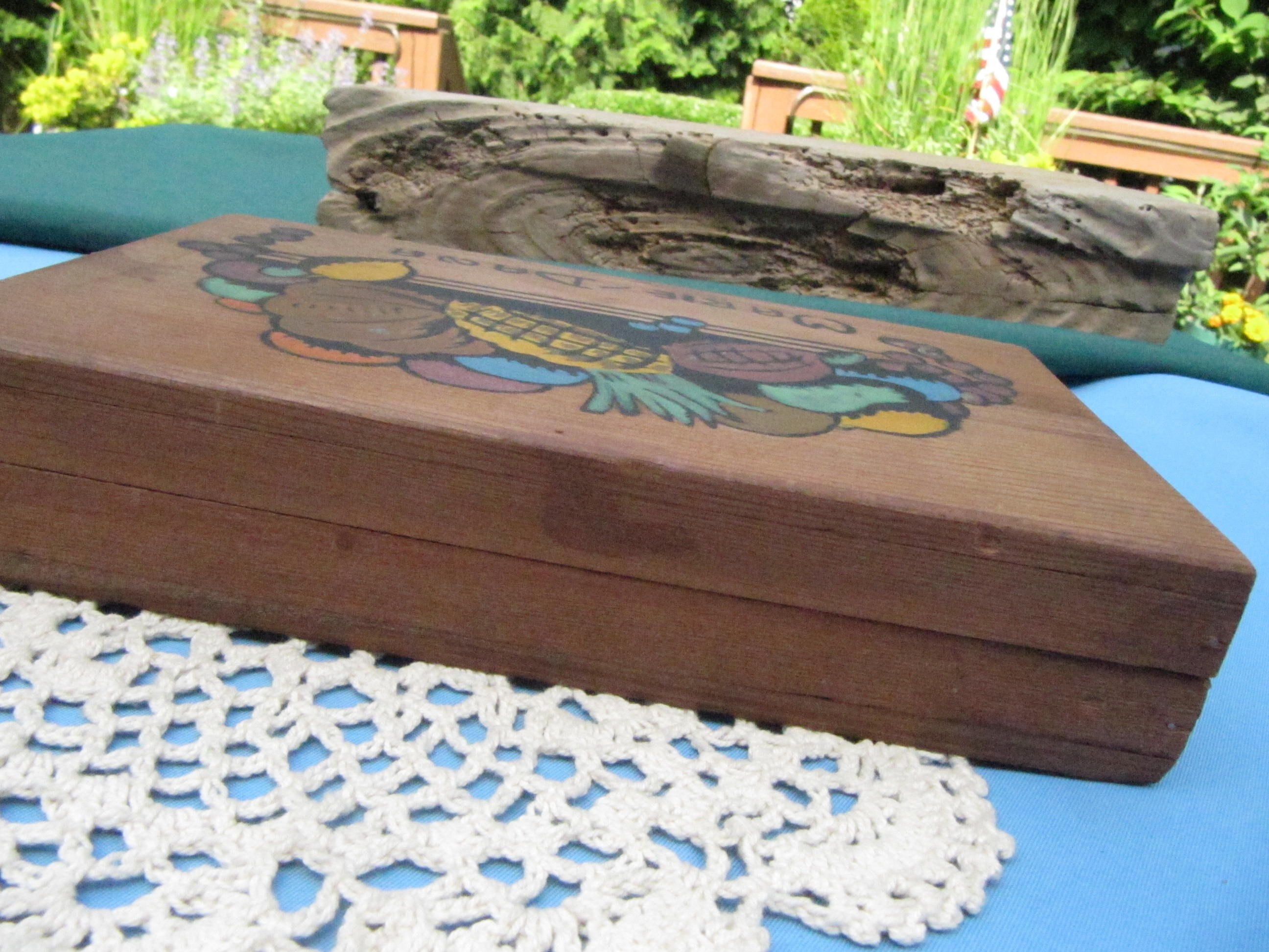 ANTIQUE WOOD Box,american Antique Wood Box With Lid,rustic Wood Candy ...