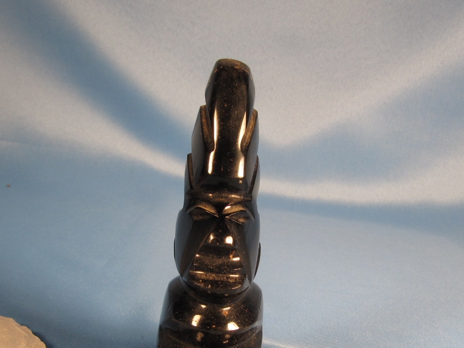 OBSIDIAN STATUE of AZTEC Figure Obsidian Statue Mexican | Etsy