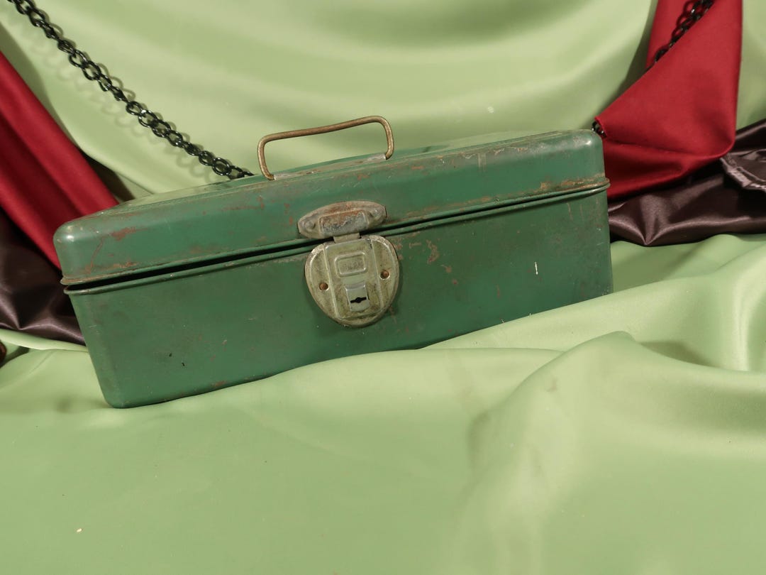 ANTIQUE TACKLE BOX Box,coin Box File Box, Money Box, Antique Office ...