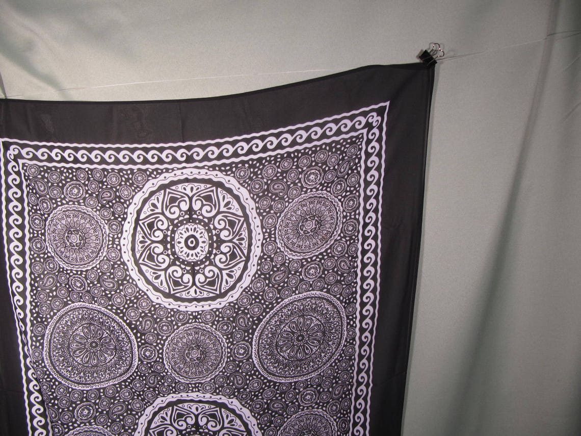 VINTAGE LADIES BAHARI Black Scarf With Cloth Drawstring | Etsy