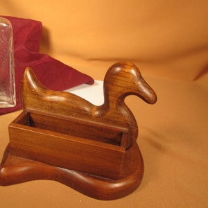 WOOD DUCK DESK Accessory, Handmade Pine Mallard Duck Made of Wood, Duck ...
