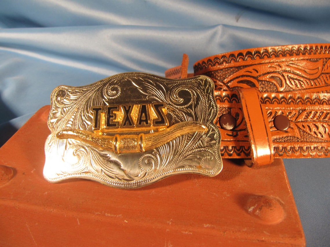 TEXAS BELT BUCKLE Nickel Silver Texax Belt Buckle With Long | Etsy
