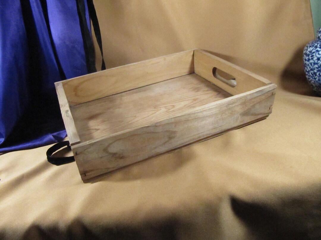 Folk Art Serving Tray, Wooden Tray With Handles, Vintage Tray ...