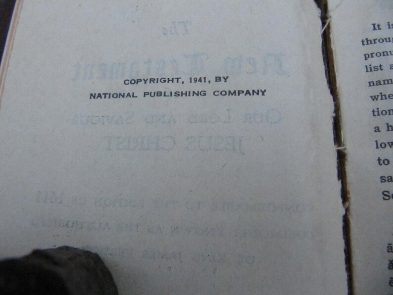 Antique Bible Holy Bible Small Sized New Testament Old | Etsy