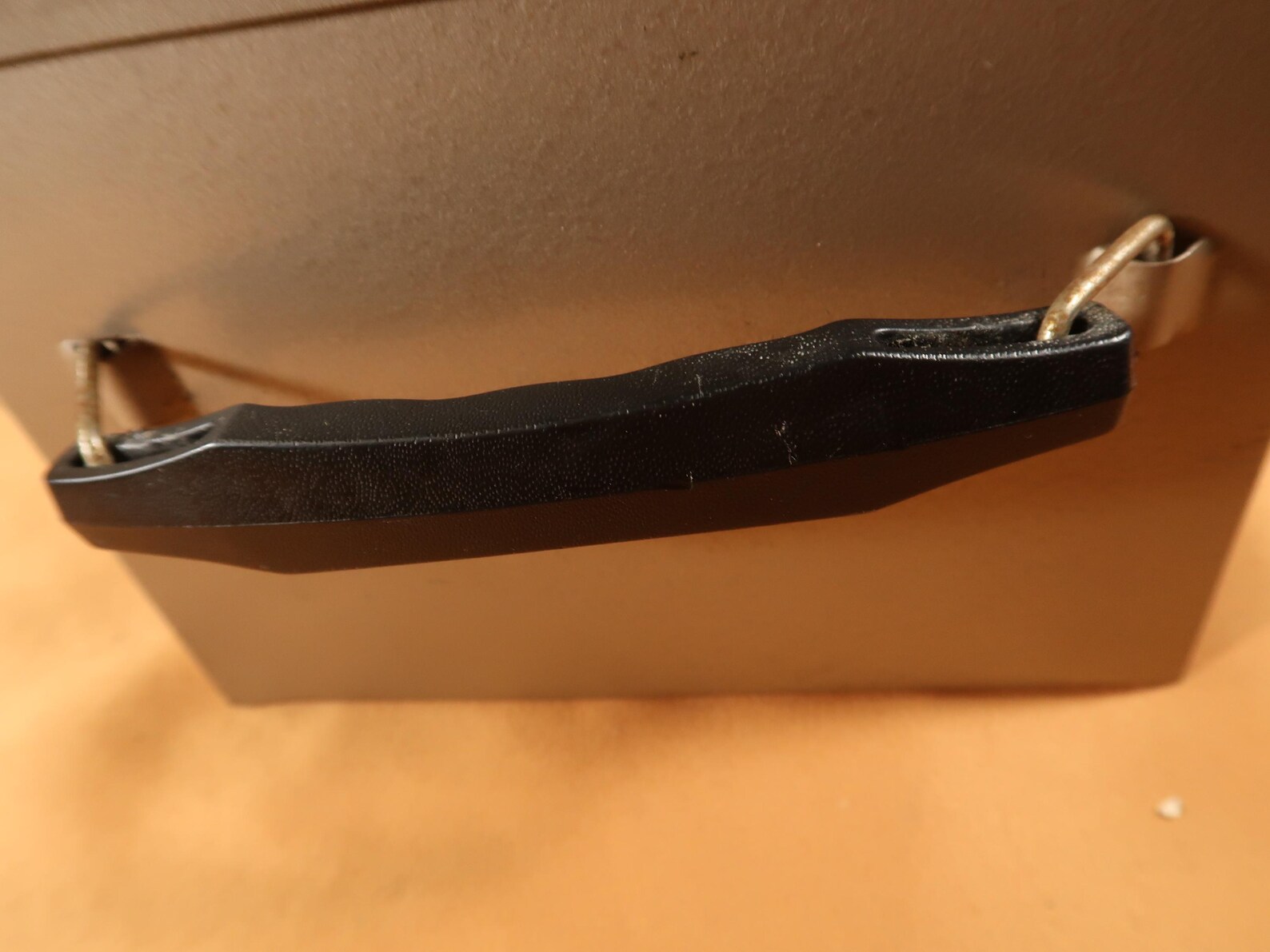 ANTIQUE METAL LOCK Box With Working Rockaway Metal Products Company and ...