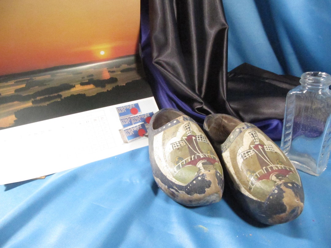 Vintage Wood Clogs, Vintage Wood Shoes, Dutch Clogs, Holland Shoes ...