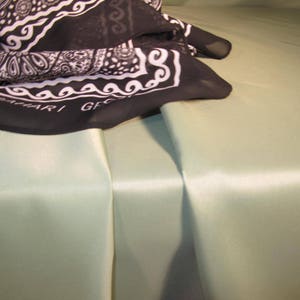 VINTAGE LADIES BAHARI Black Scarf, With Cloth Drawstring Sack,new Old ...