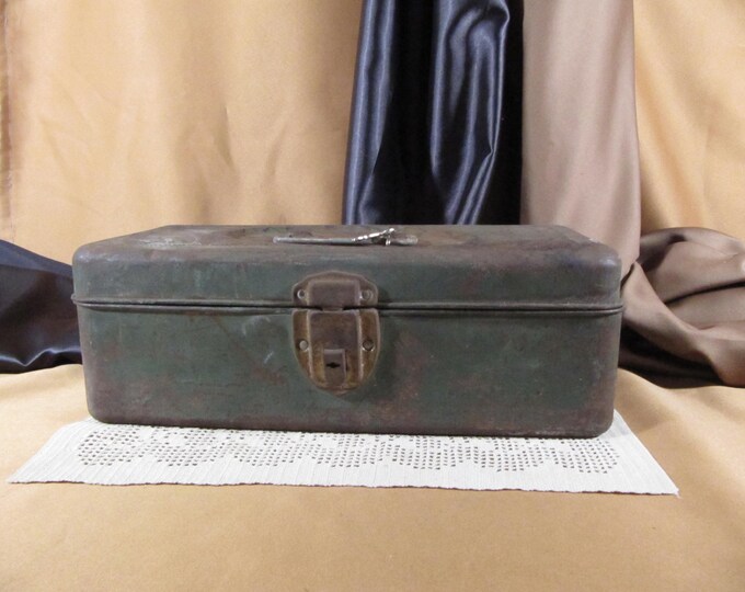 ANTIQUE TACKLE BOX Box,coin Box File Box, Money Box, Antique Office ...