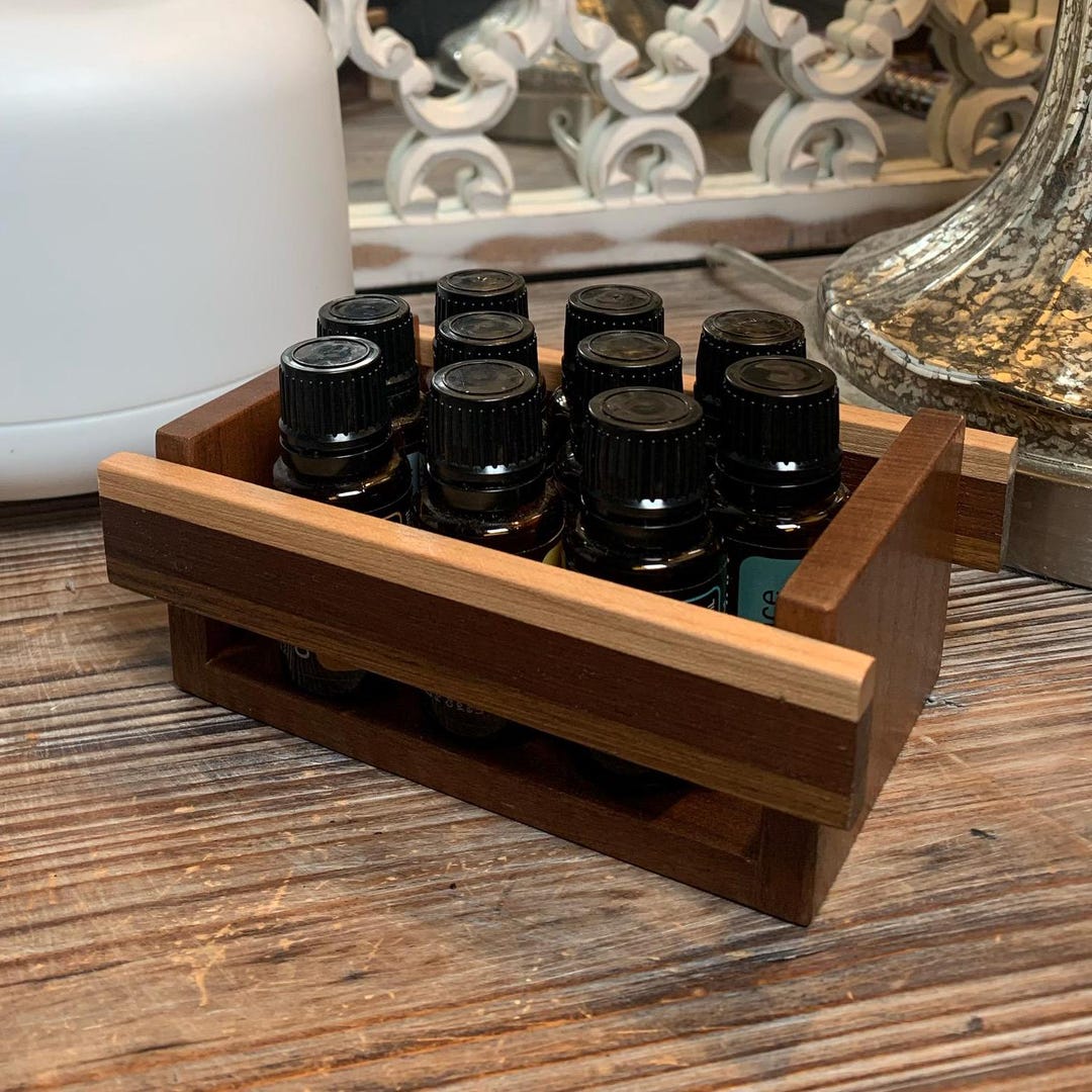 Wooden Essential Oil Crate- Mahogany - Etsy