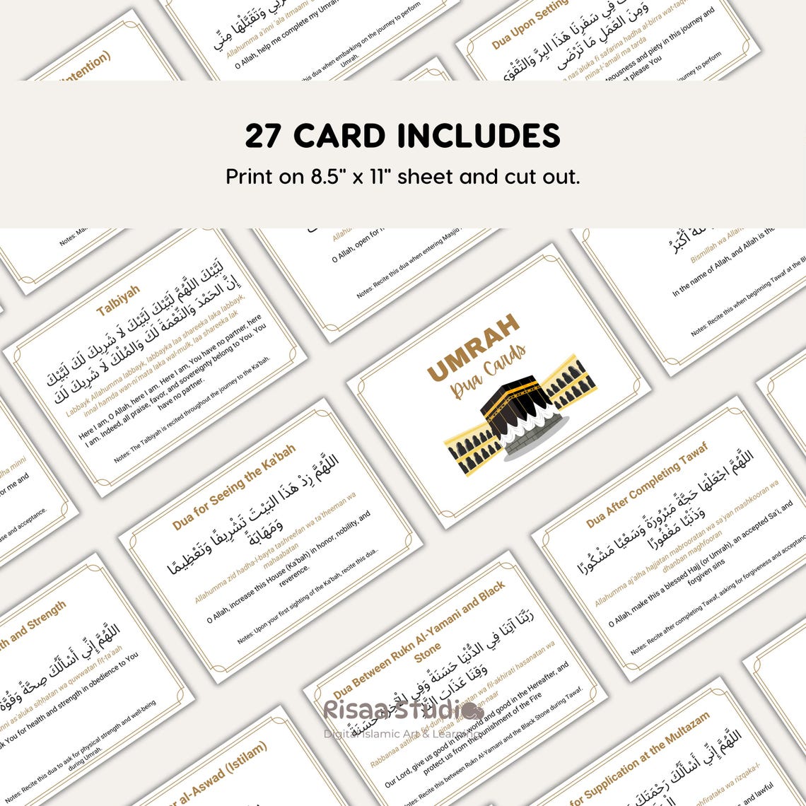 27 Umrah Duas Flashcards Learning Dua Umrah Cards Printables ...