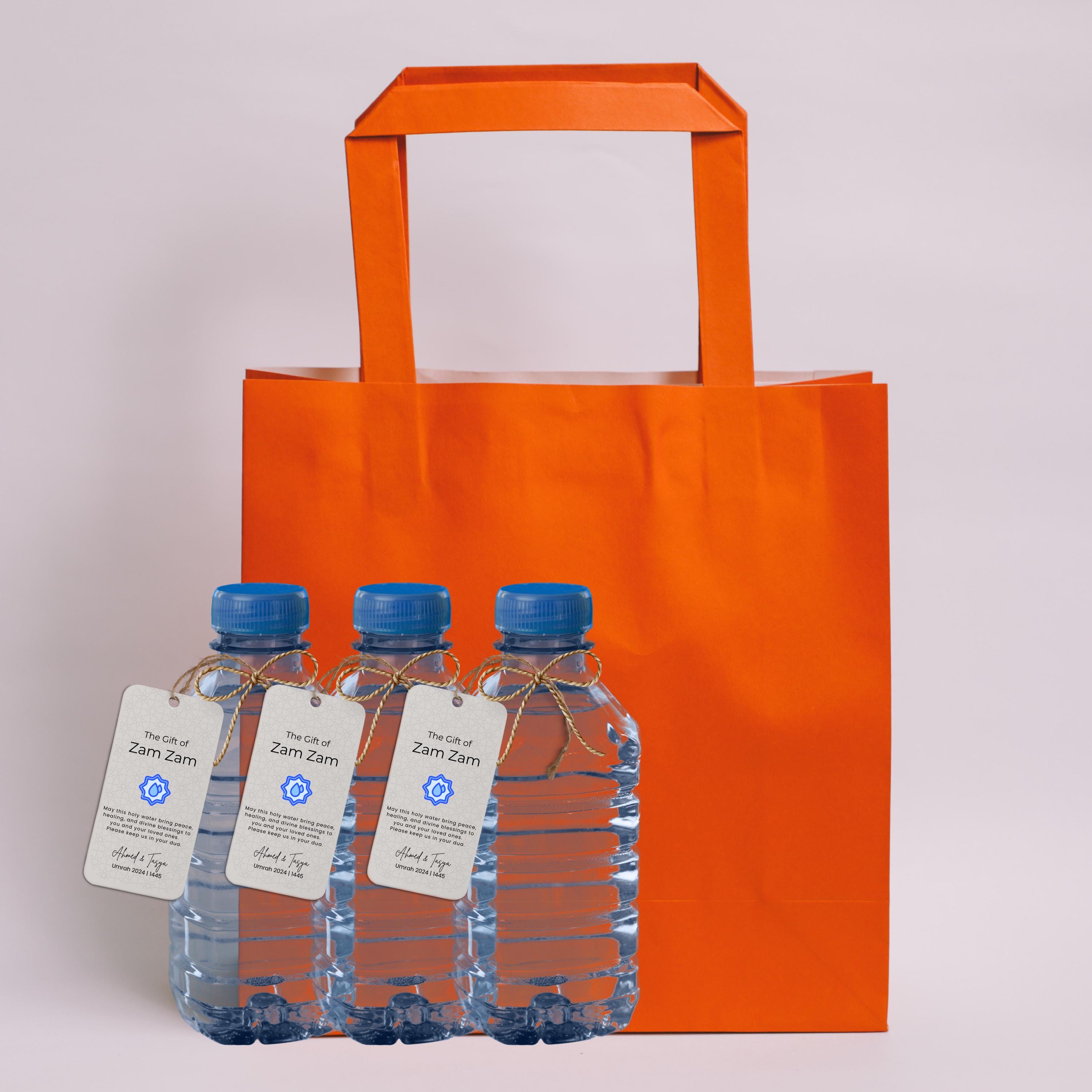 Personalized Zam Zam Water Gift Tag: Umrah & Hajj Mubarak (digital ...