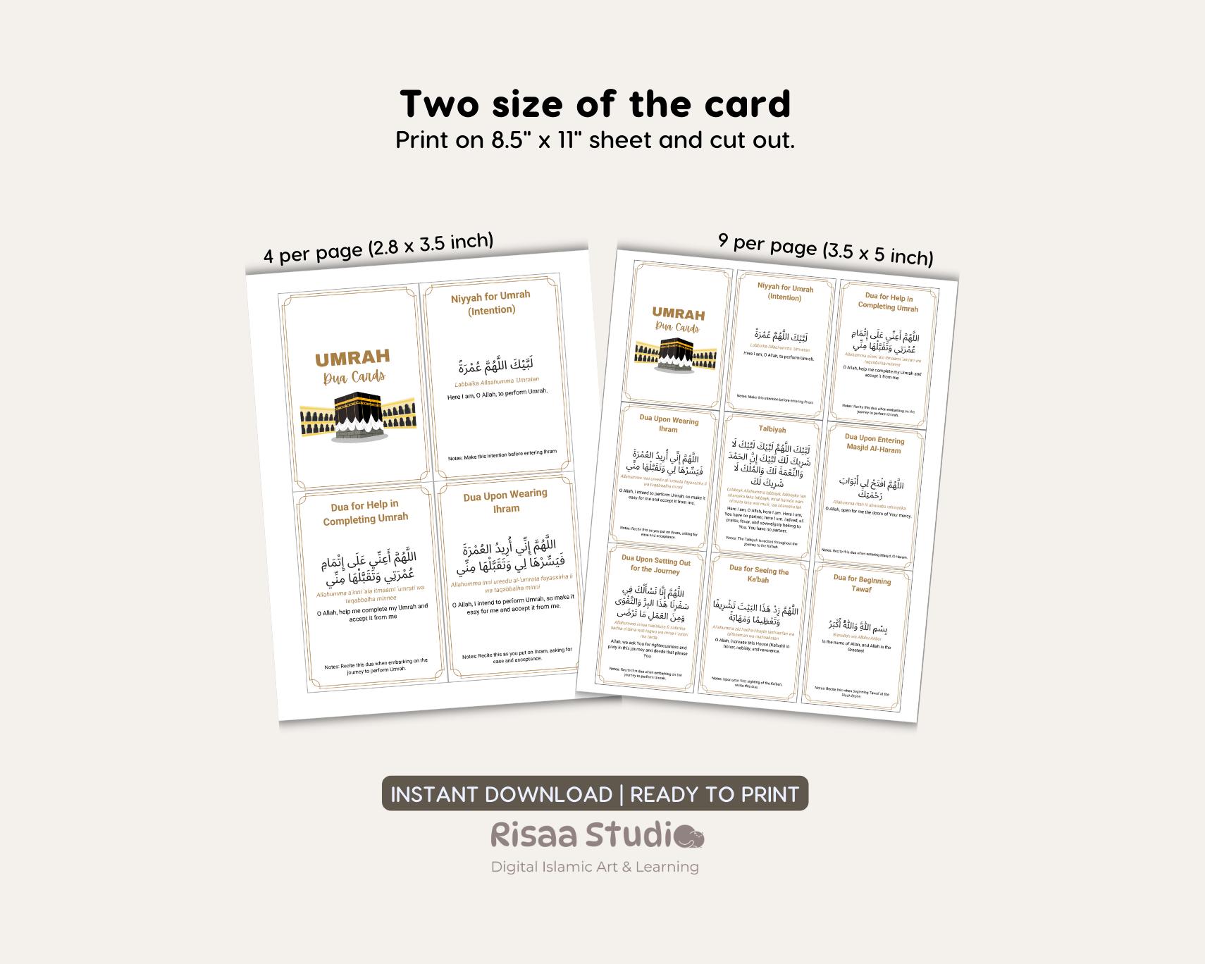 27 Umrah Duas Flashcards Learning Dua Umrah Cards Printables ...