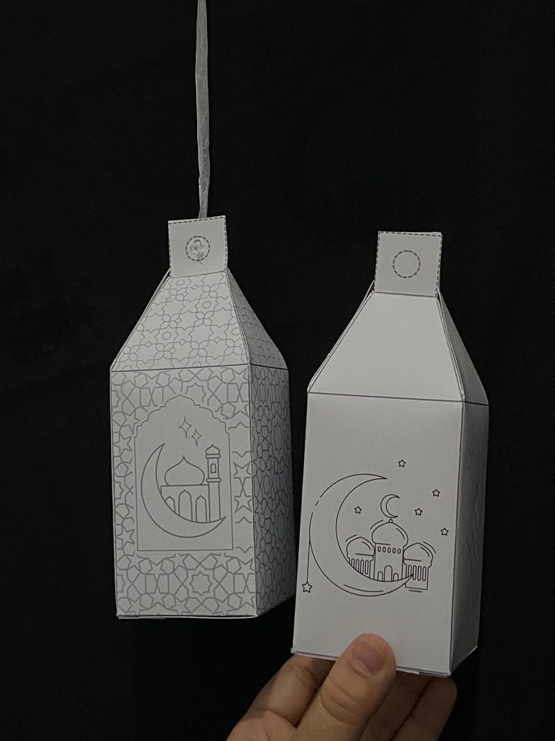 Ramadan Printable Activity DIY Lantern Coloring Craft Kids Islamic ...