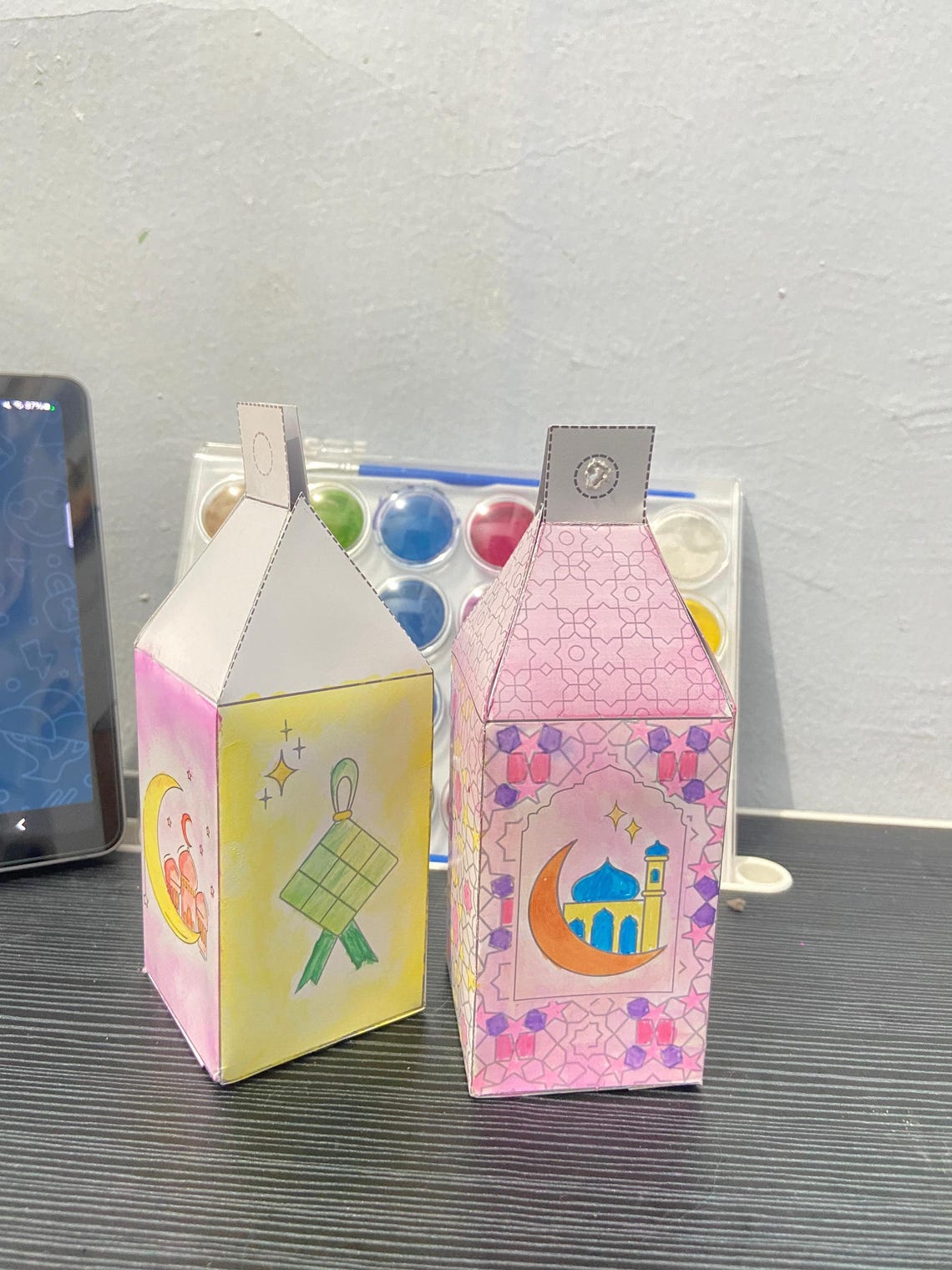 Ramadan Printable Activity DIY Lantern Coloring Craft Kids Islamic ...