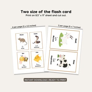Arabic Animal Flashcards Printable Arabic-english Flashcards Learning ...