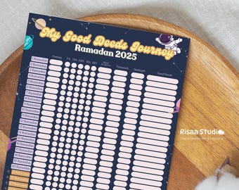 Ramadan 2025 Tracker for Kids Good Deeds Chart Islamic Activity Planner ...