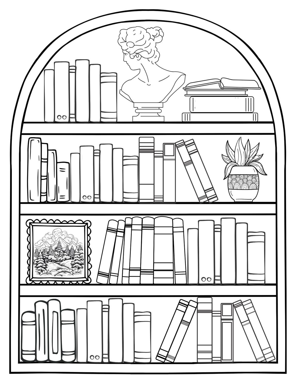 Bookshelf Reading Tracker Printable, Book Tracker, Reading Challenge ...