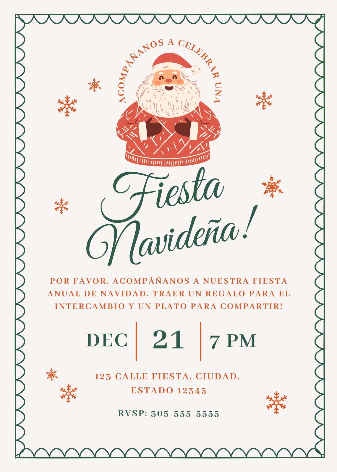 Spanish Christmas Party Invitation, Noche Buena, Fiesta De Navidad ...