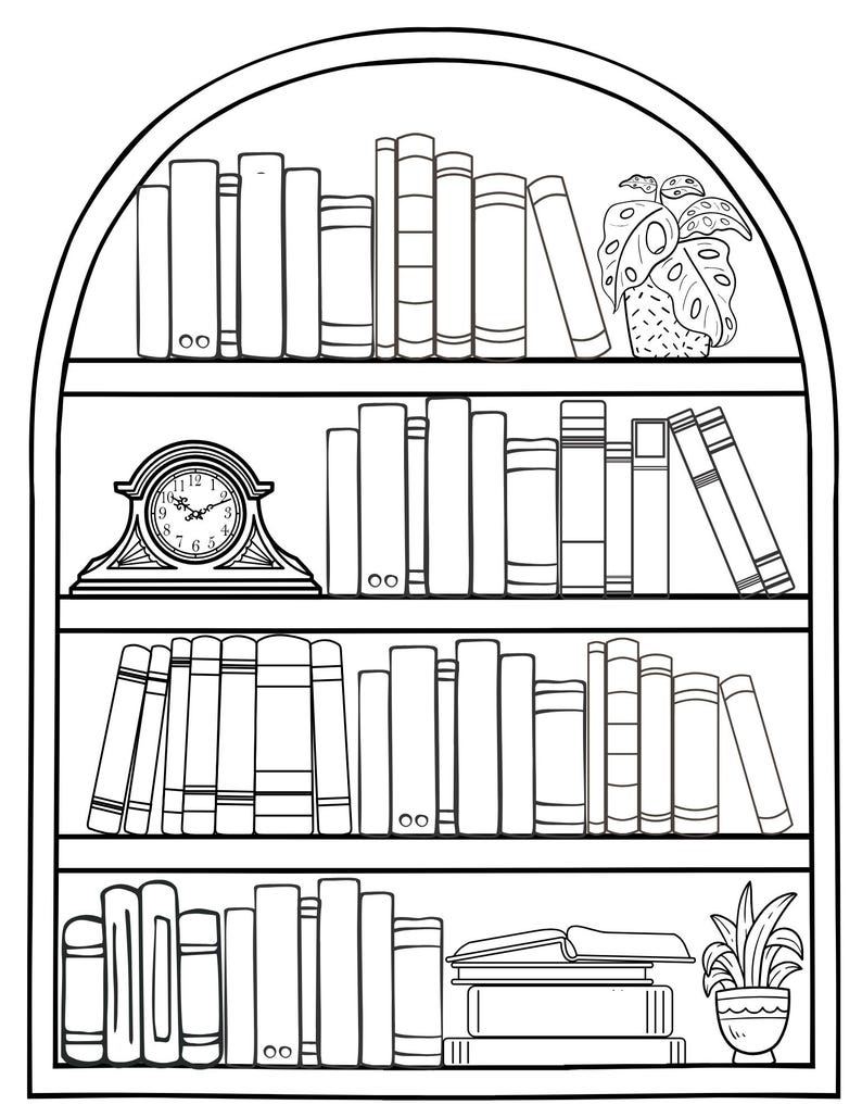 Bookshelf Reading Tracker Printable, Book Tracker, Reading Challenge ...