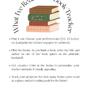 Bookshelf Reading Tracker Printable, Book Tracker, Reading Challenge ...