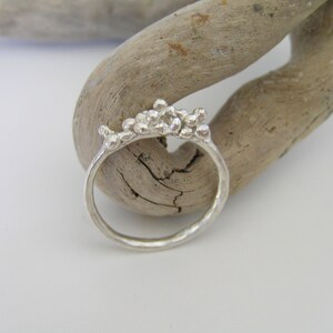 Sterling Silver Bubble Ring. Handmade Silver Bubble Ring. Silver Dot ...