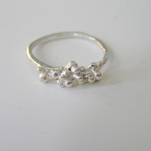 Sterling Silver Bubble Ring. Handmade Silver Bubble Ring. Silver Dot ...