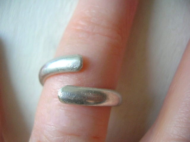 Sterling silver open adjustable ring . Sculptural sterling | Etsy