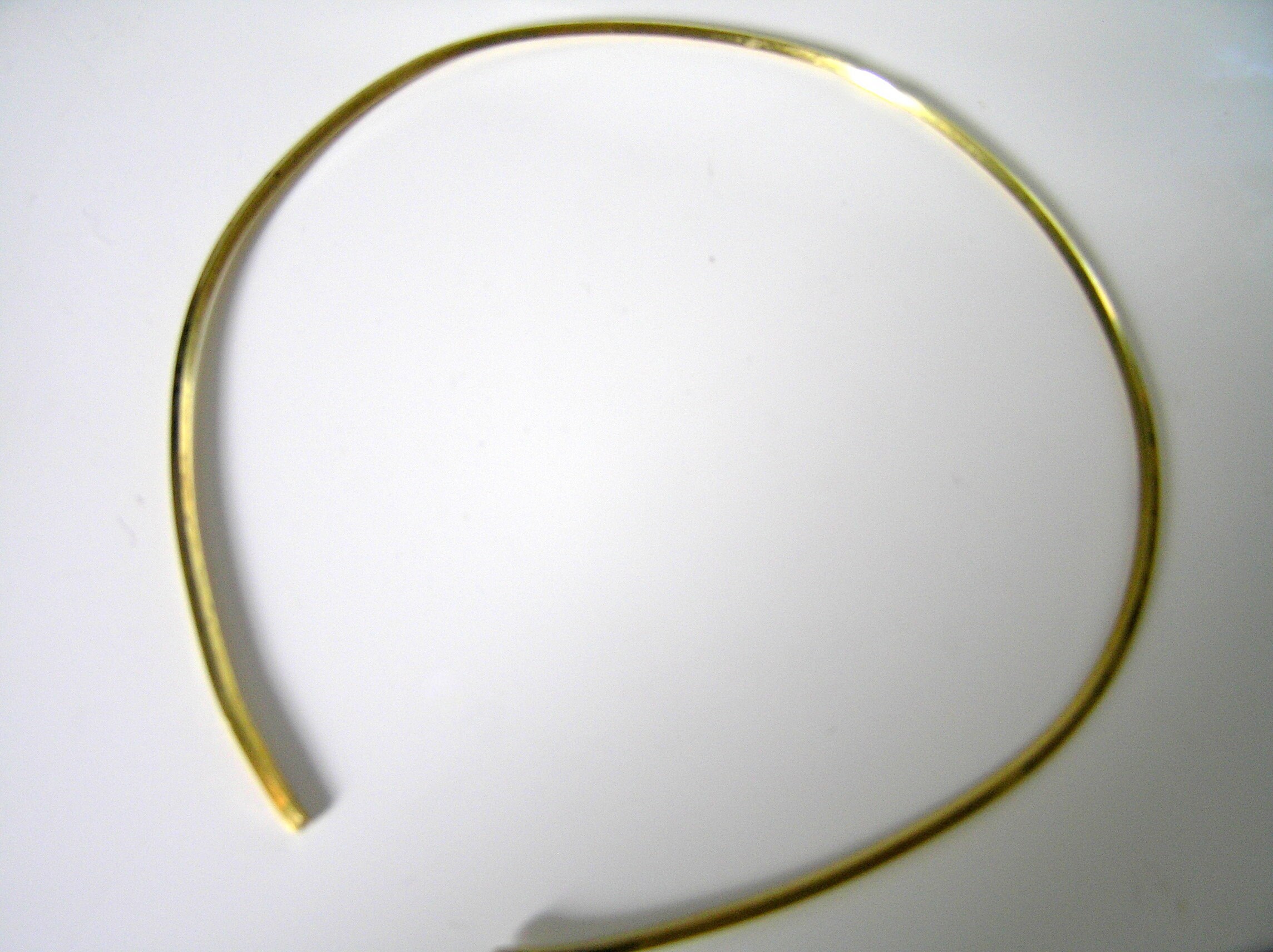 Open Choker Square Brass Wire. 3mm Brass Wire Necklace Collar. - Etsy